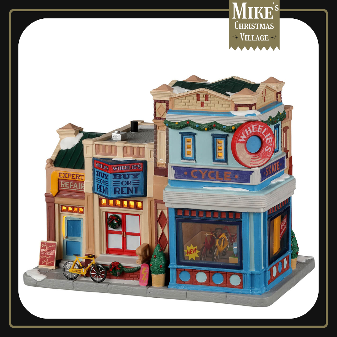Lemax Wheelie’s Cycle And Skate Shop.jpg – Mike's Christmas Village